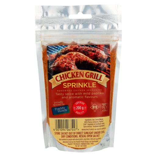 Freddy Hirsch Chicken Sprinkle 200g Doy Pack – The South African Shop