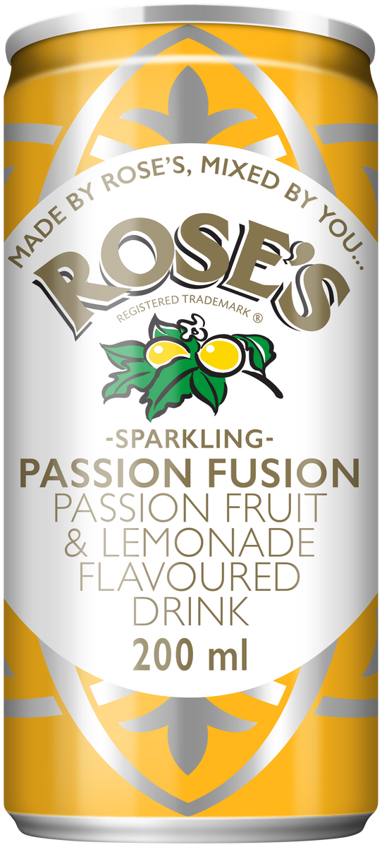 Roses Passion Fusion - Passionfruit and Lemonade Flavoured Drink Can 2 ...