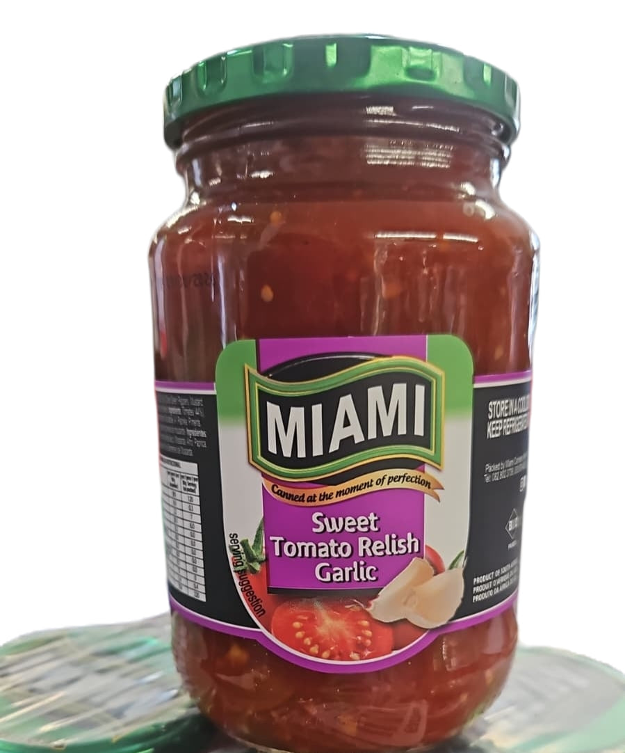 Miami Boerie Relish Sweet Tomato with Garlic 450g Glass Jar – The South ...