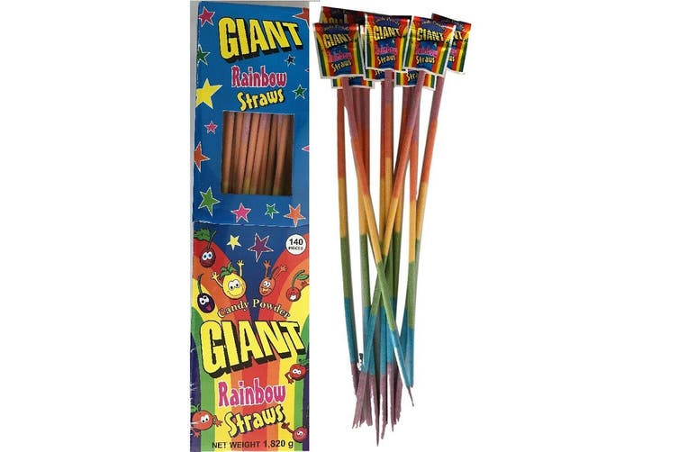 Candy Powder GIANT Rainbow Straws 13g – The South African Shop