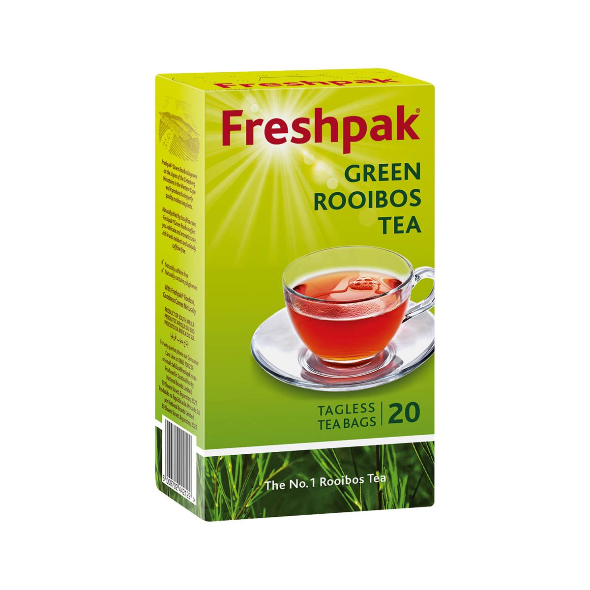 Freshpak Green Rooibos Tagless Teabags 20s – The South African Shop