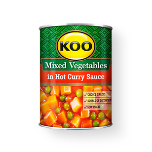 KOO Mixed Vegetables in Hot Curry Sauce 410g – The South African Shop