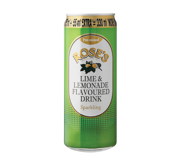 Roses Premixed Sparkling Lime and Lemonade Can 330ml – The South ...